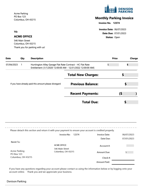 Manage Monthly Parking | Denison Parking | Parking